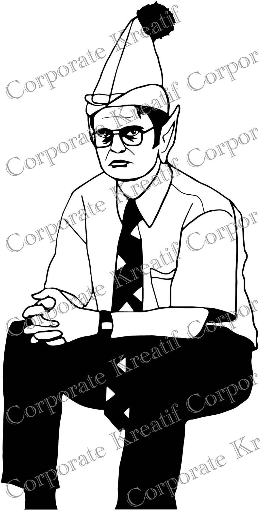 Elf Dwight Schrute Christmas SVG | the Office | Svg - Png - Dxf - Jpg ...