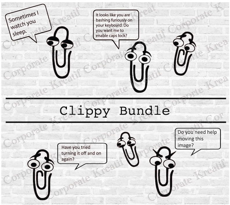 Clippy Digital Bundle | Svg, Png, Dxf, Jpg - Etsy
