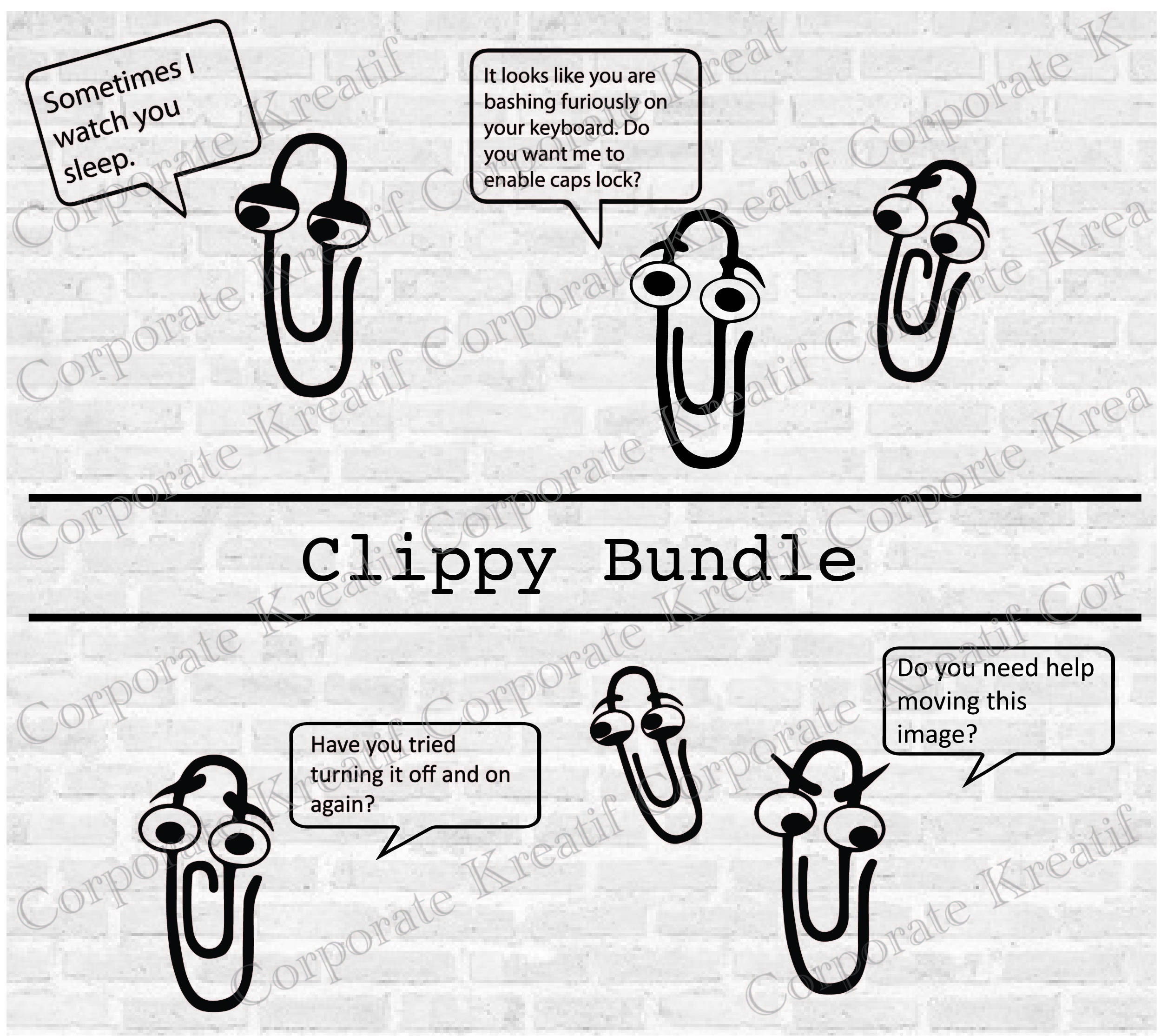 Clippy Digital Bundle | Svg, Png, Dxf, Jpg - Etsy