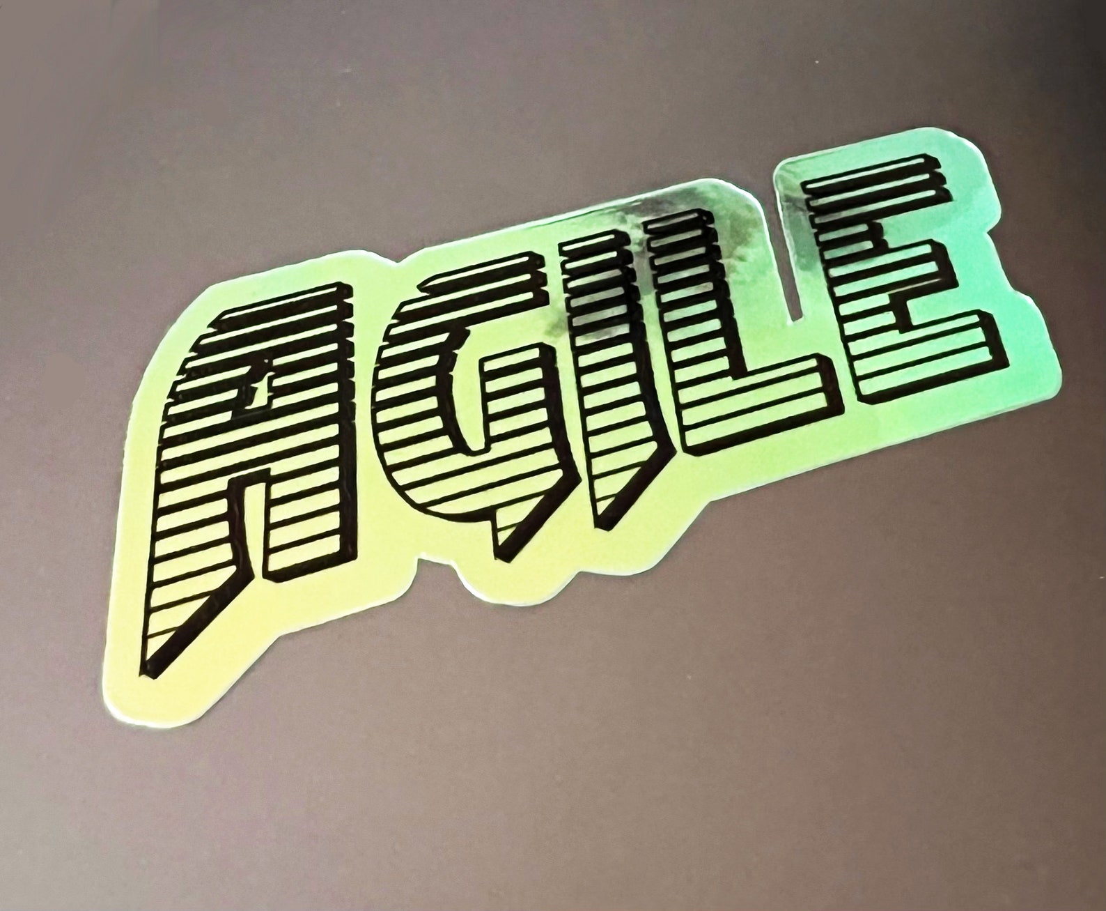 Holographic Office Buzzword Stickers | Agile | Leverage | Impact ...