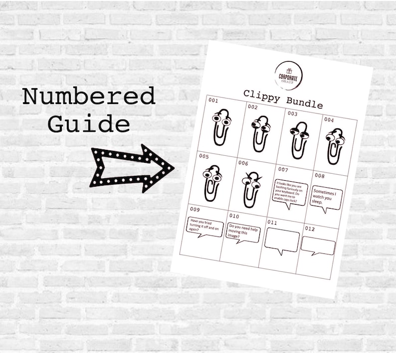 Clippy Digital Bundle | Svg, Png, Dxf, Jpg - Etsy