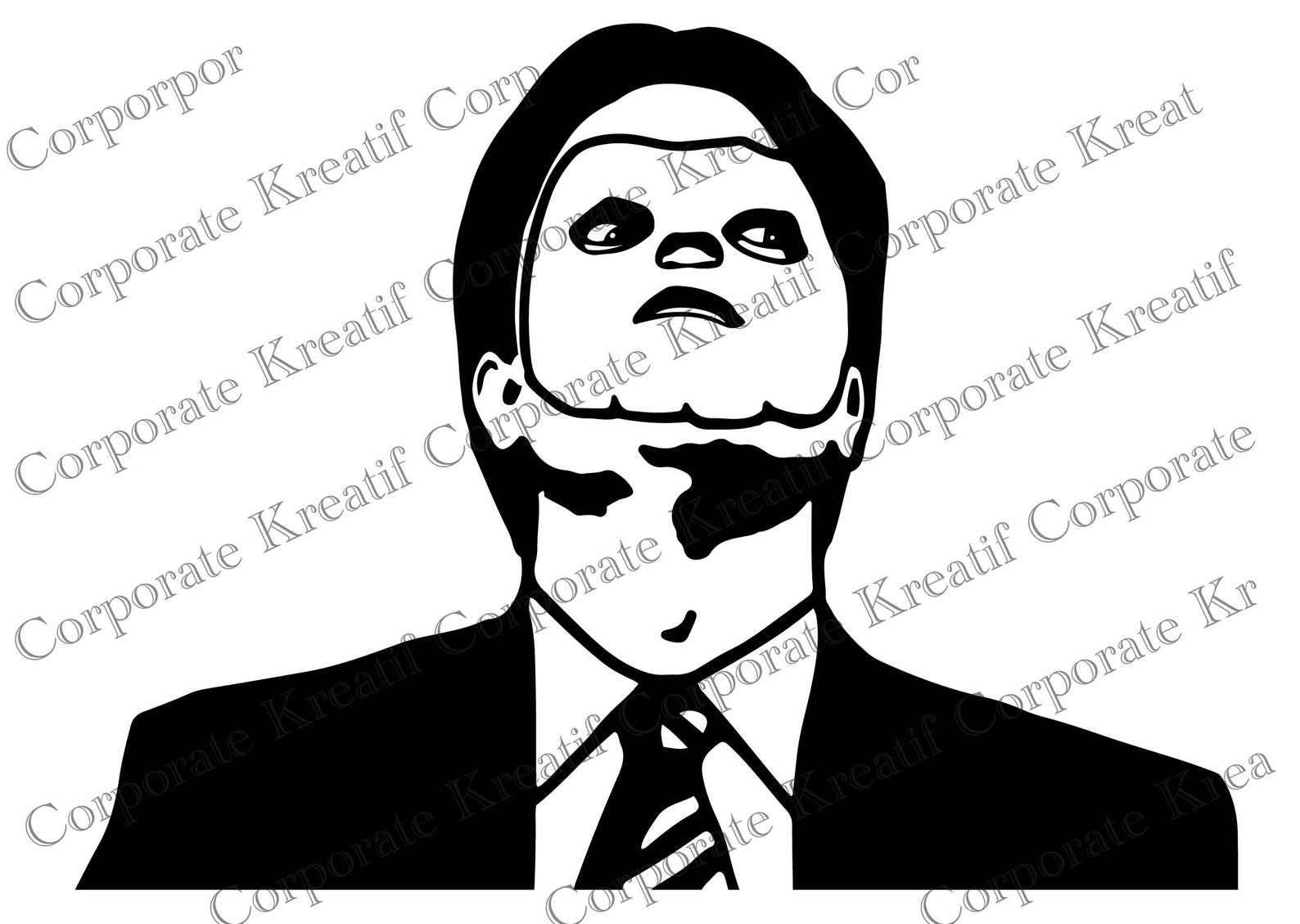 Dwight Schrute Face Mask SVG | the Office | Svg, Png, Dxf | Svg Designs ...
