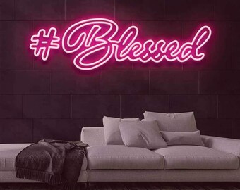 Neon Sign Blessed - Etsy