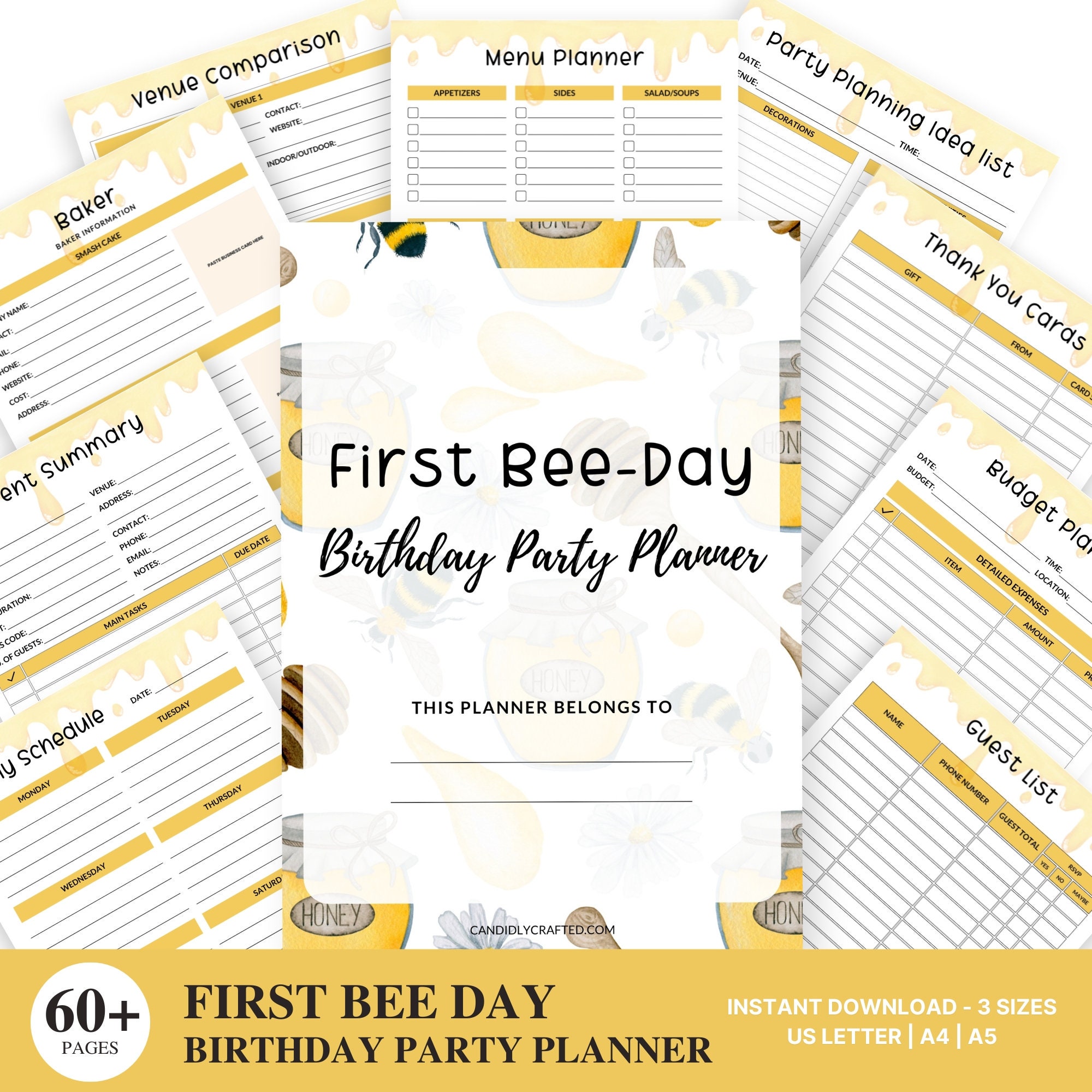 First Bee Day Birthday Party Planner | Birthday Party Plan | Event ...