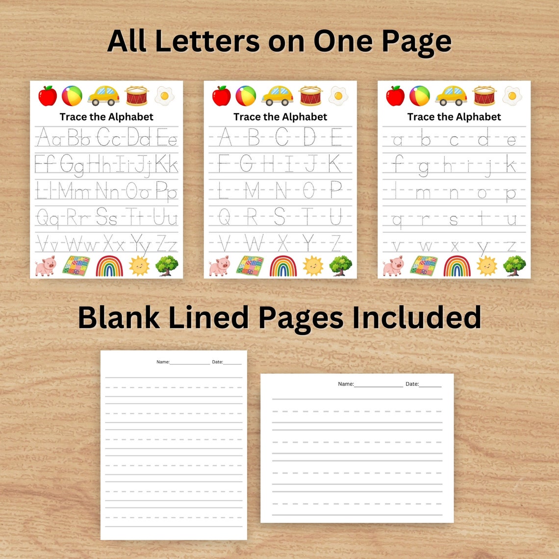 Alphabet Tracing Worksheets | Alphabet Writing Practice | ABC Tracing ...