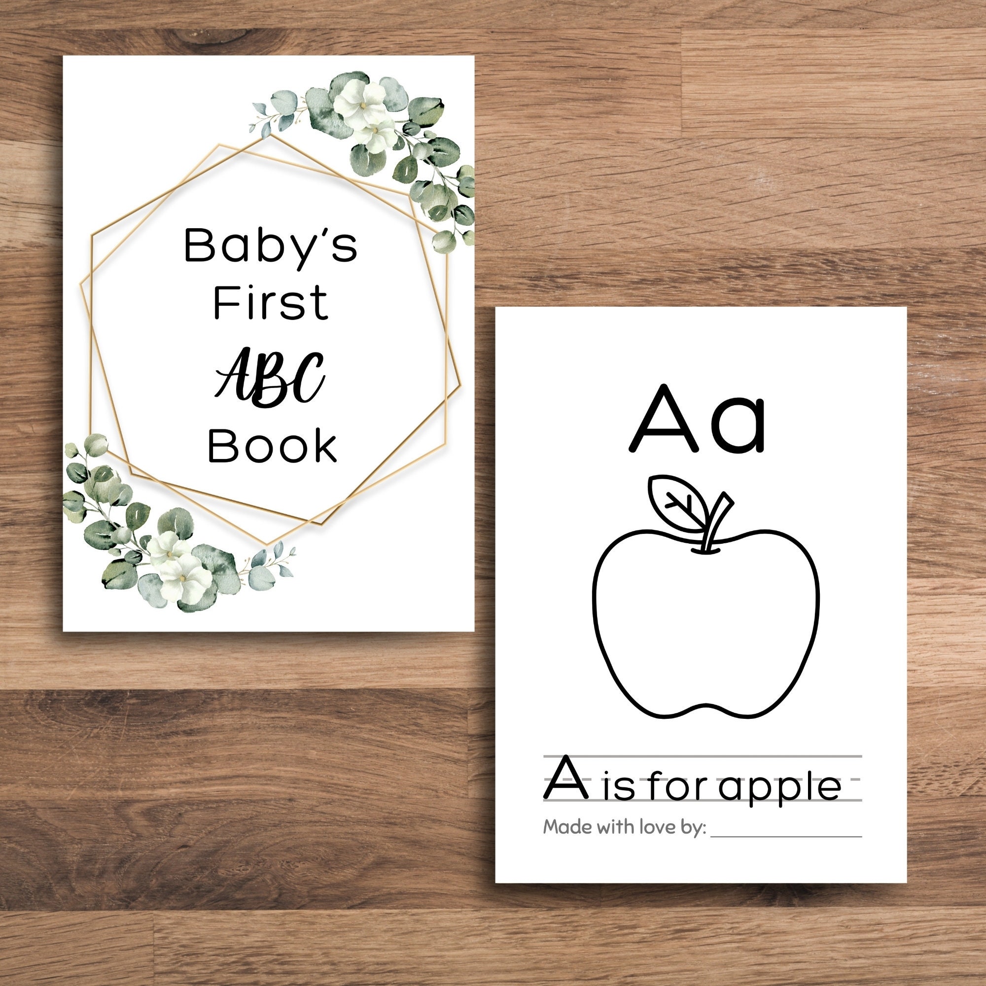 Baby's First ABC Book | ABC Coloring Book | ABC Book Printable | Baby ...