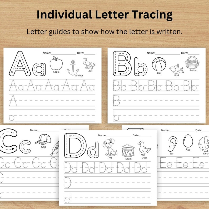 Alphabet Tracing Worksheets | Alphabet Writing Practice | ABC Tracing ...