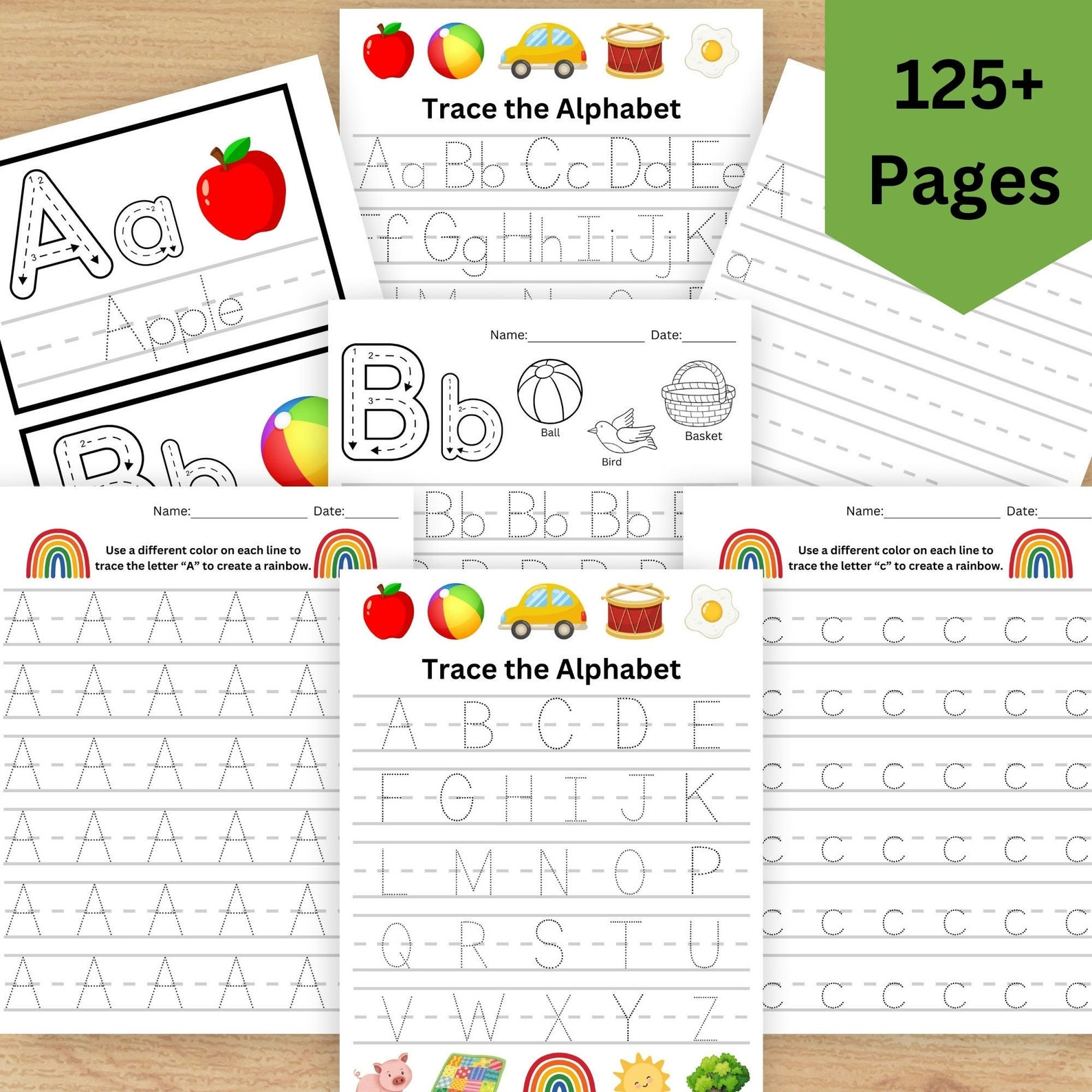 Alphabet Tracing Worksheets | Alphabet Writing Practice | ABC Tracing ...