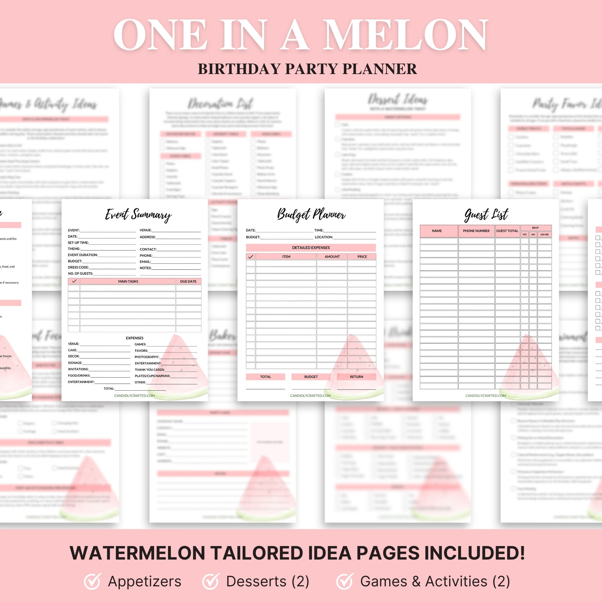 One in a Melon Birthday Party Planner | Party Planner | Birthday ...