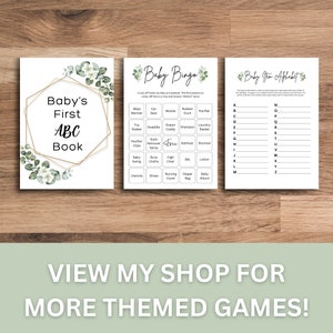 Baby Name Race Game | Baby Shower Printable Game | Baby Name Alphabet ...