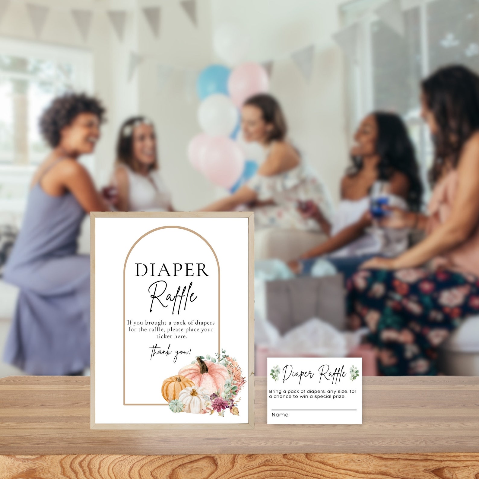 Little Pumpkin Diaper Raffle Ticket | Baby Shower Diaper Raffle | Baby ...