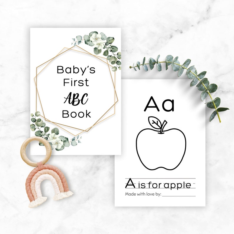 Baby's First ABC Book | ABC Coloring Book | ABC Book Printable | Baby ...