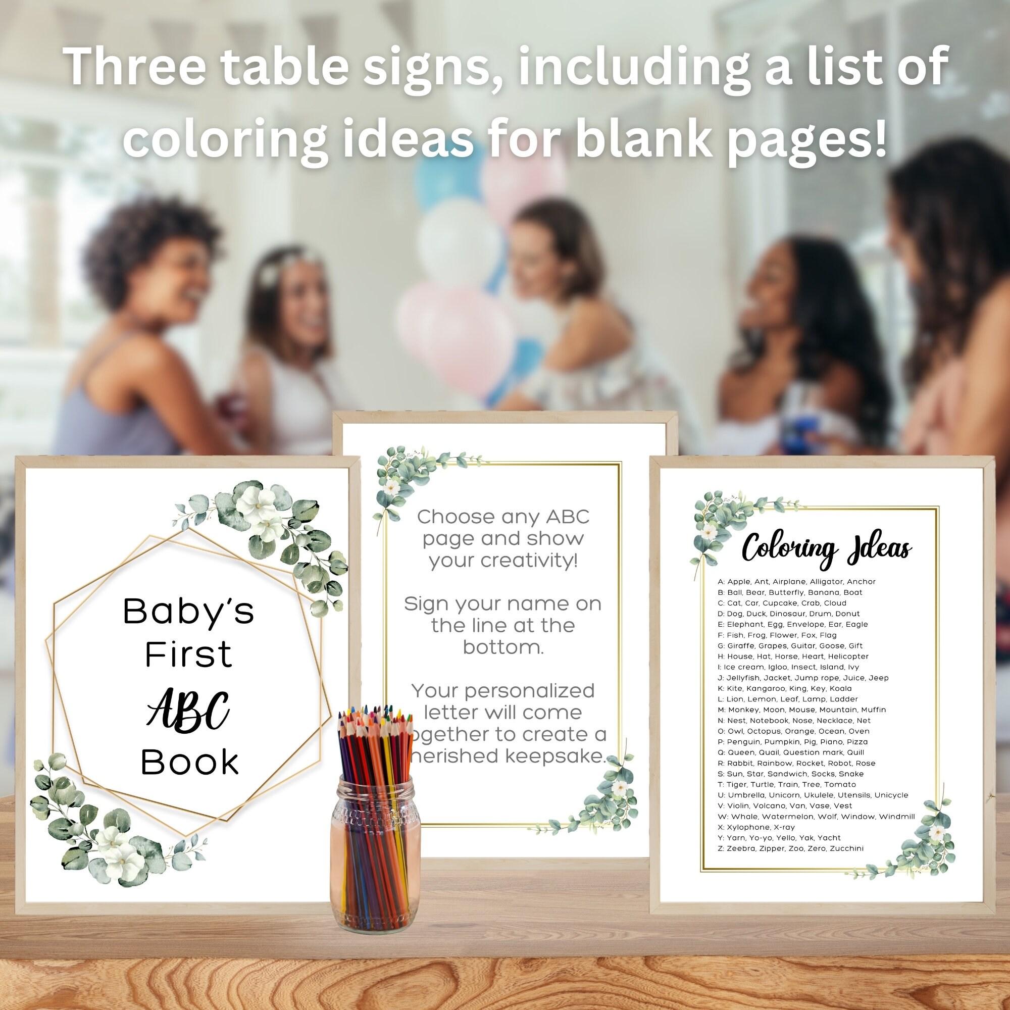 Baby's First ABC Book | ABC Coloring Book | ABC Book Printable | Baby ...