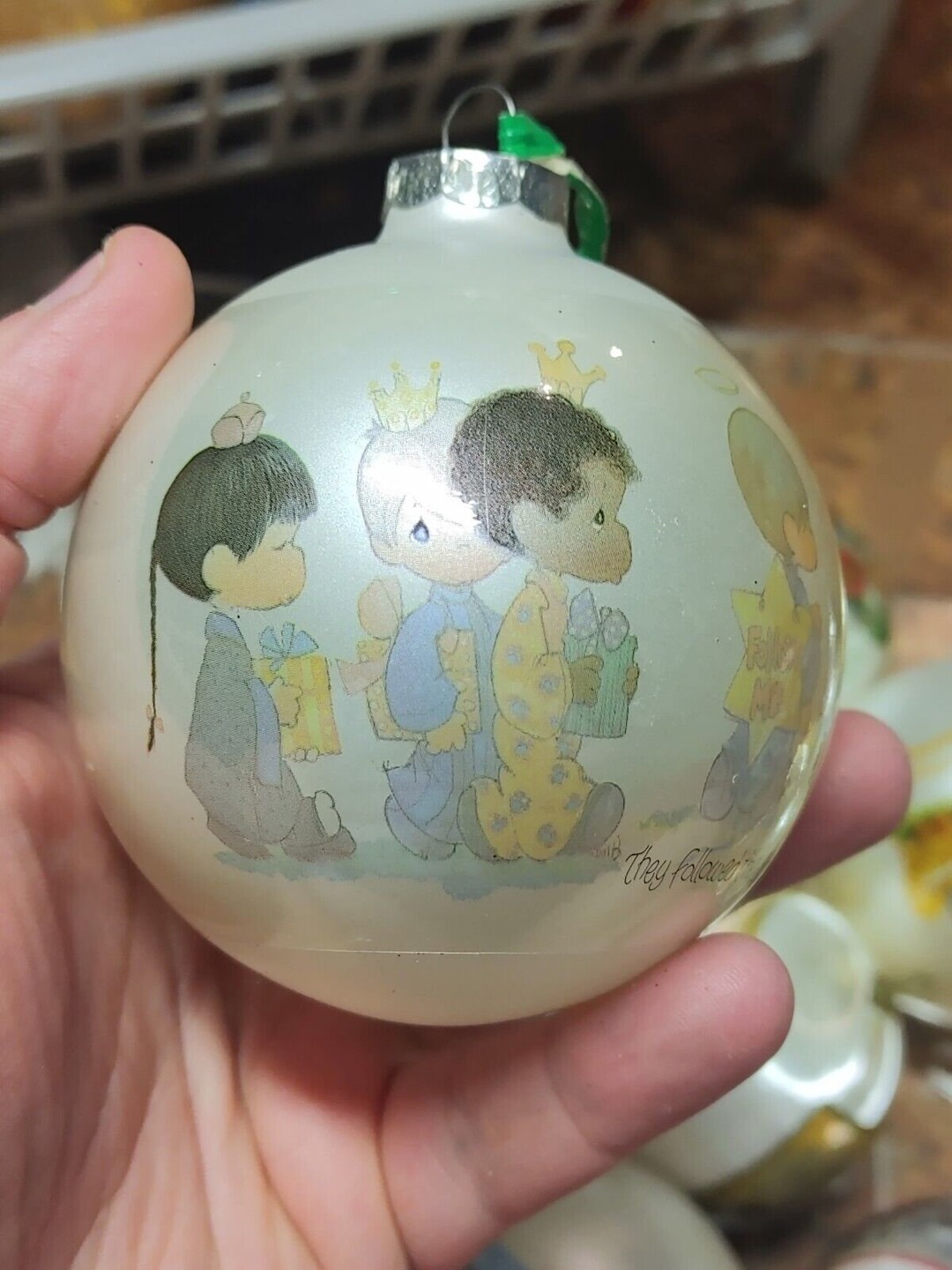 Vintage 1980 Precious Moments Jonathan & David Ornament They Followed ...