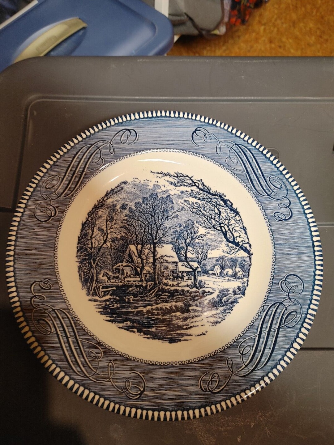 Royal China Currier & Ives Dinner Plate "the Old Grist Mill" USA - Etsy