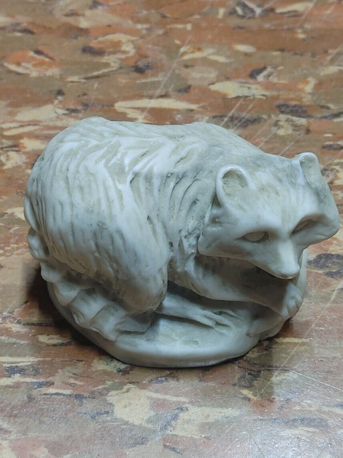 Pearlite Marblecraft Raccoon Figurine - Etsy