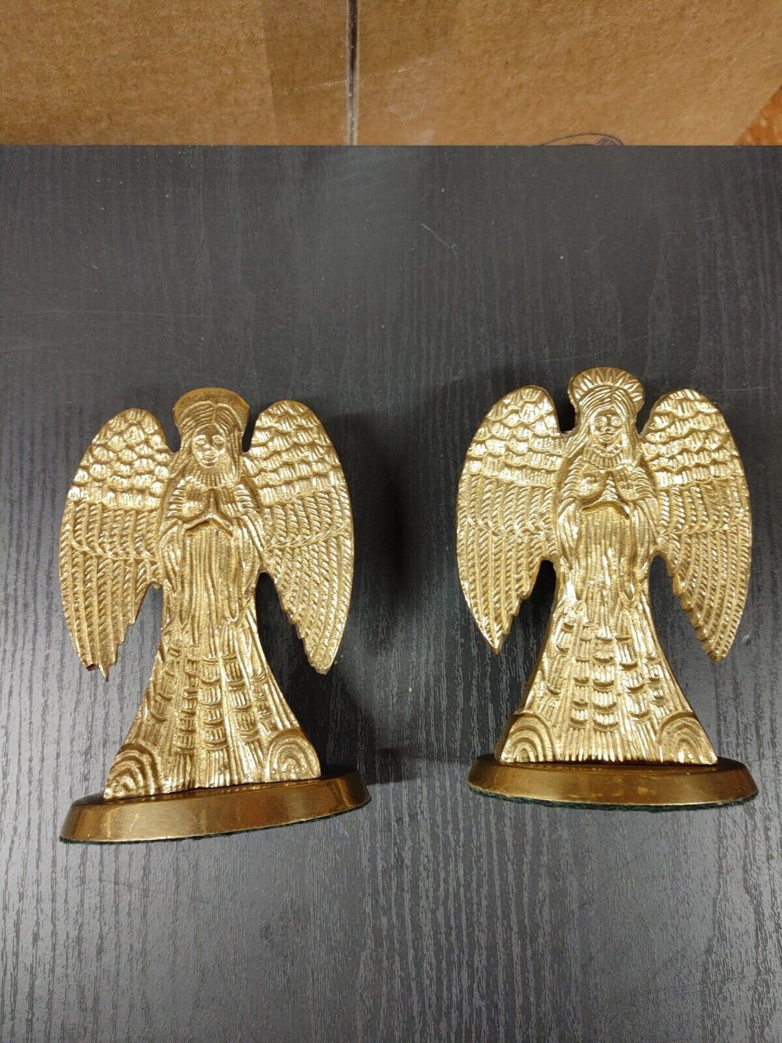 Vintage Brass Angel Candlestick Holders / Solid Brass Made in - Etsy