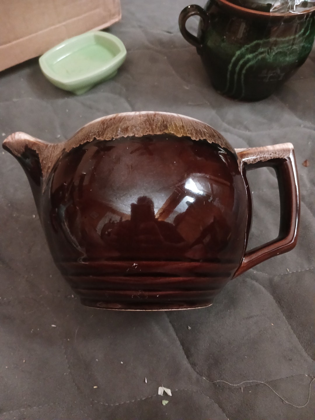 Mccoy Pottery Brown Drip Glaze Teapot Coffee Pot 140 With Lid MCM 4 ...
