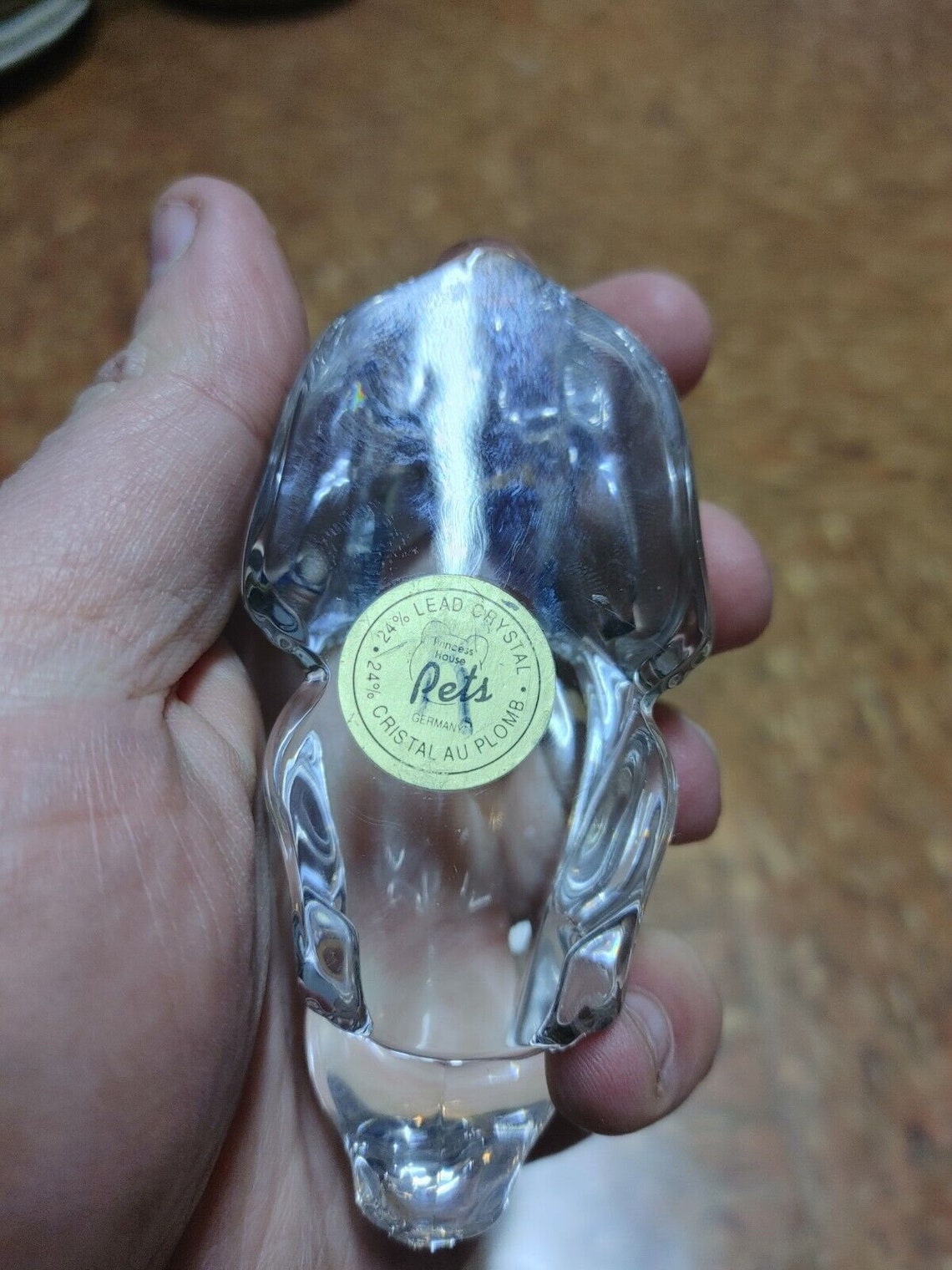 Princess House Pets 24% Lead Crystal Rabbit Paperweight - Etsy