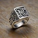Personalized Monogram Initial Letter Custom Silver Signet Ring, Vintage ...