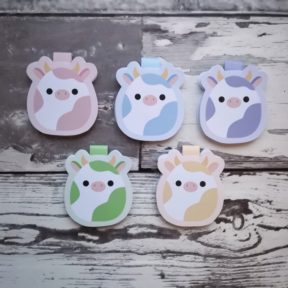 Squishmallow Cute Cow Magnetic Bookmark, Animal, Glossy - Etsy