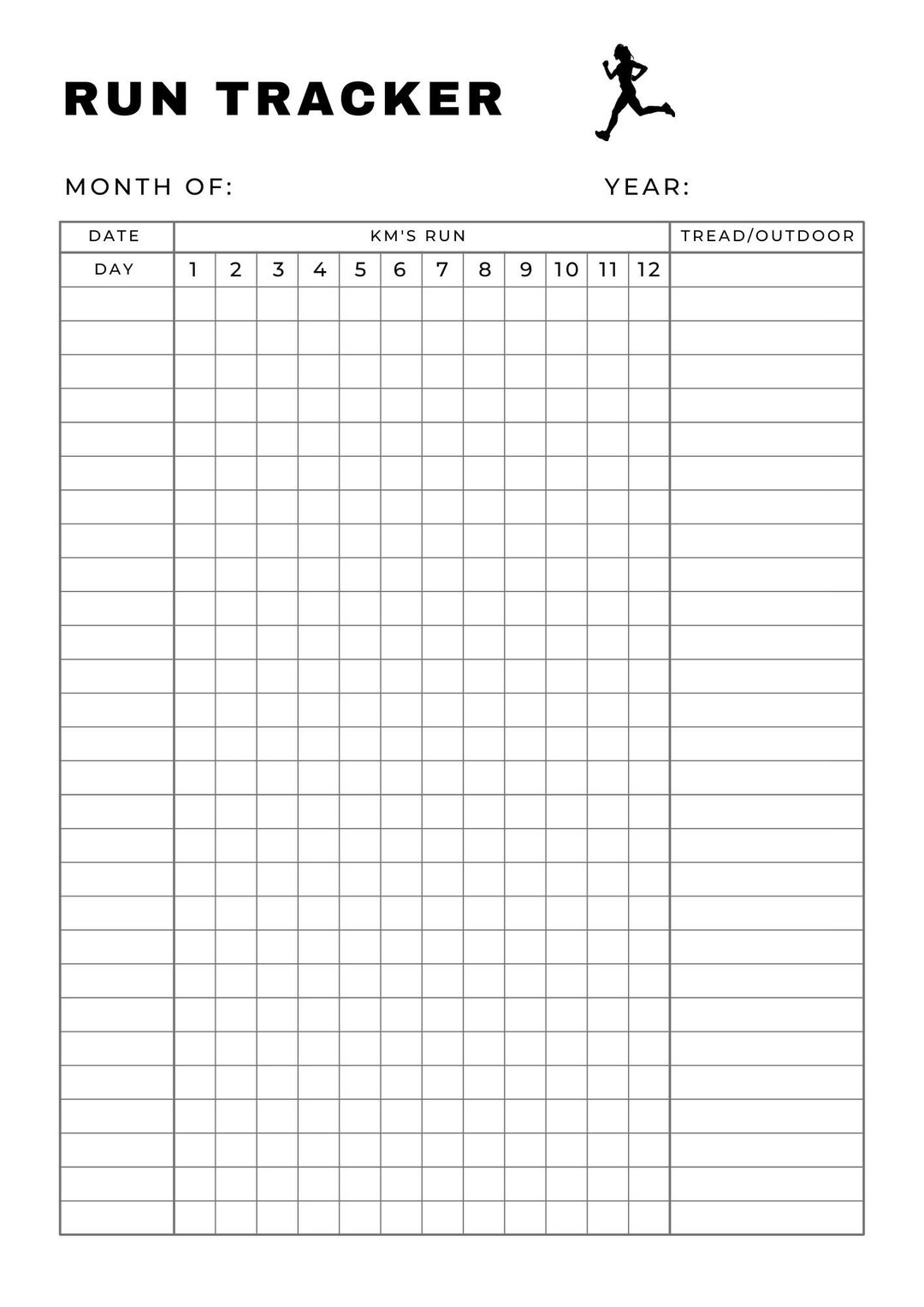 The Ultimate Running Tracker and Performance Journal PDF Download - Etsy