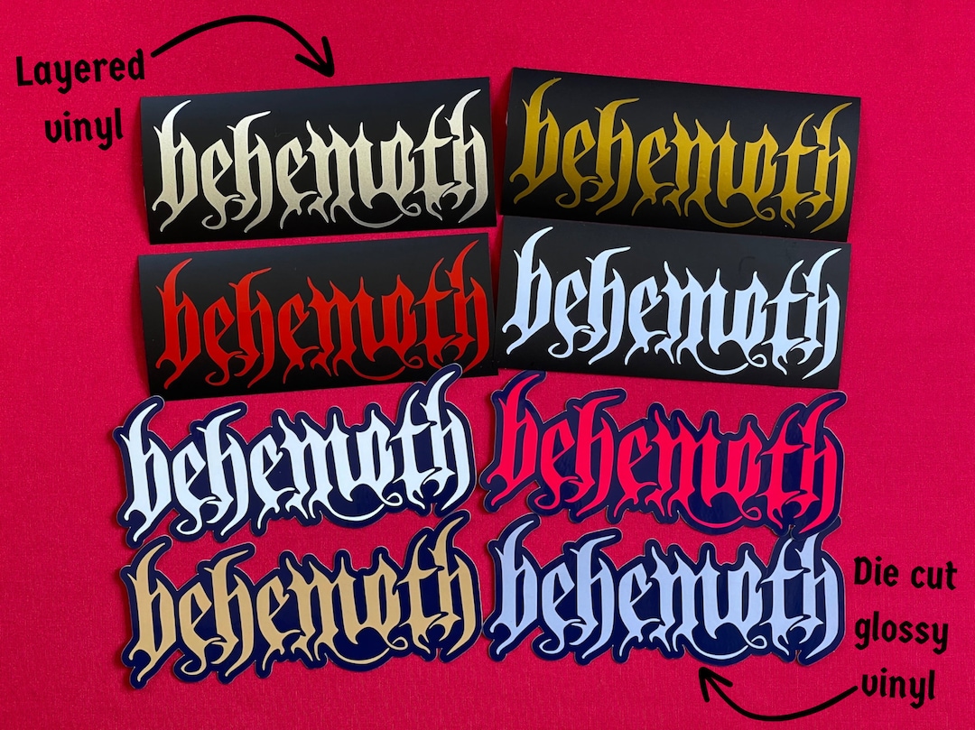 Behemoth Sticker Heavy Metal Sticker Waterproof Layered Vinyl Sticker ...