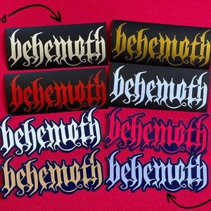 Behemoth Sticker Heavy Metal Sticker Waterproof Layered - Etsy