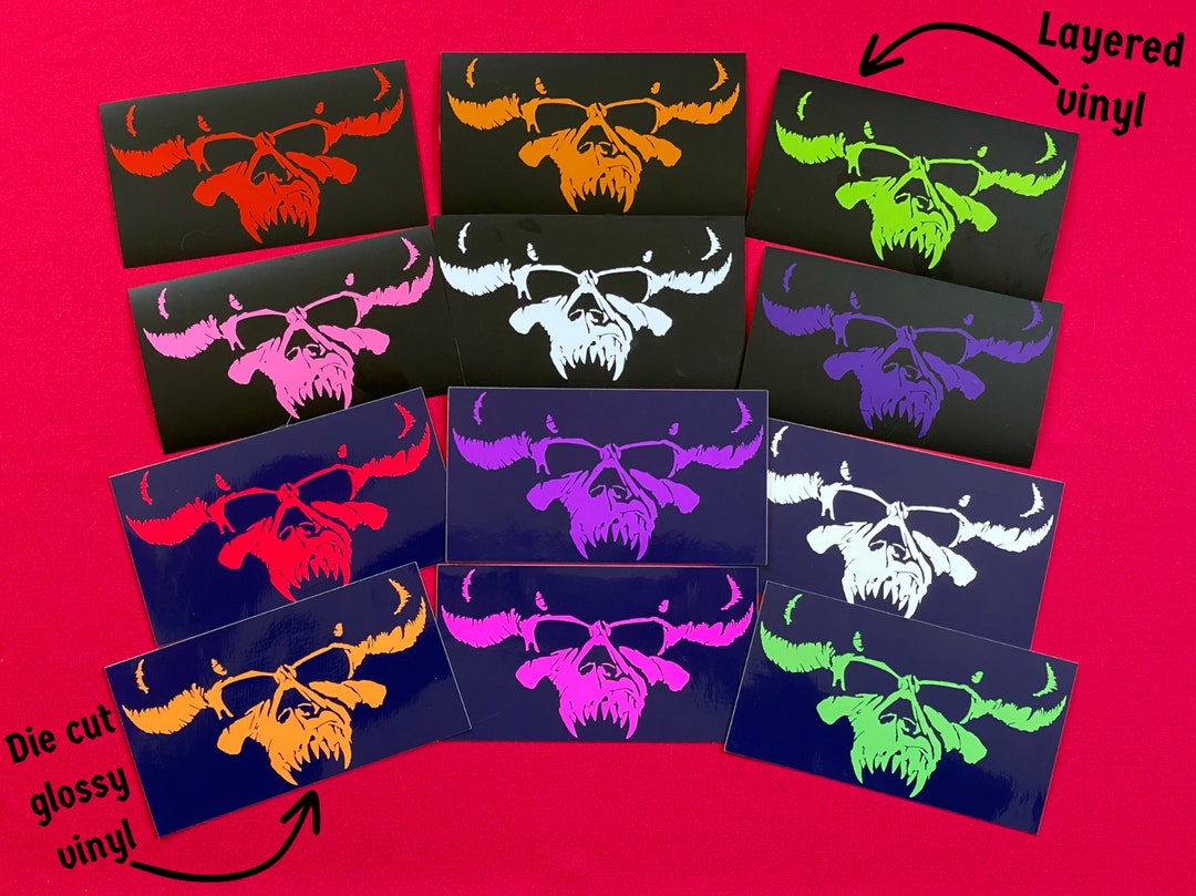 Danzig Skull Sticker Heavy Metal Sticker Layered Vinyl - Etsy