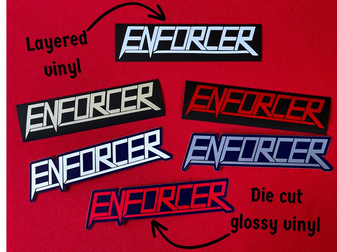 Enforcer Sticker Heavy Metal Sticker Waterproof Layered - Etsy
