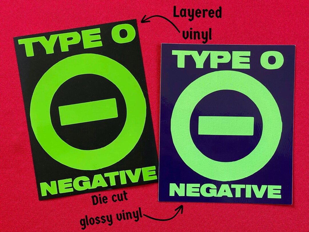 Type O Negative Sticker Heavy Metal Sticker Layered Vinyl Waterproof ...