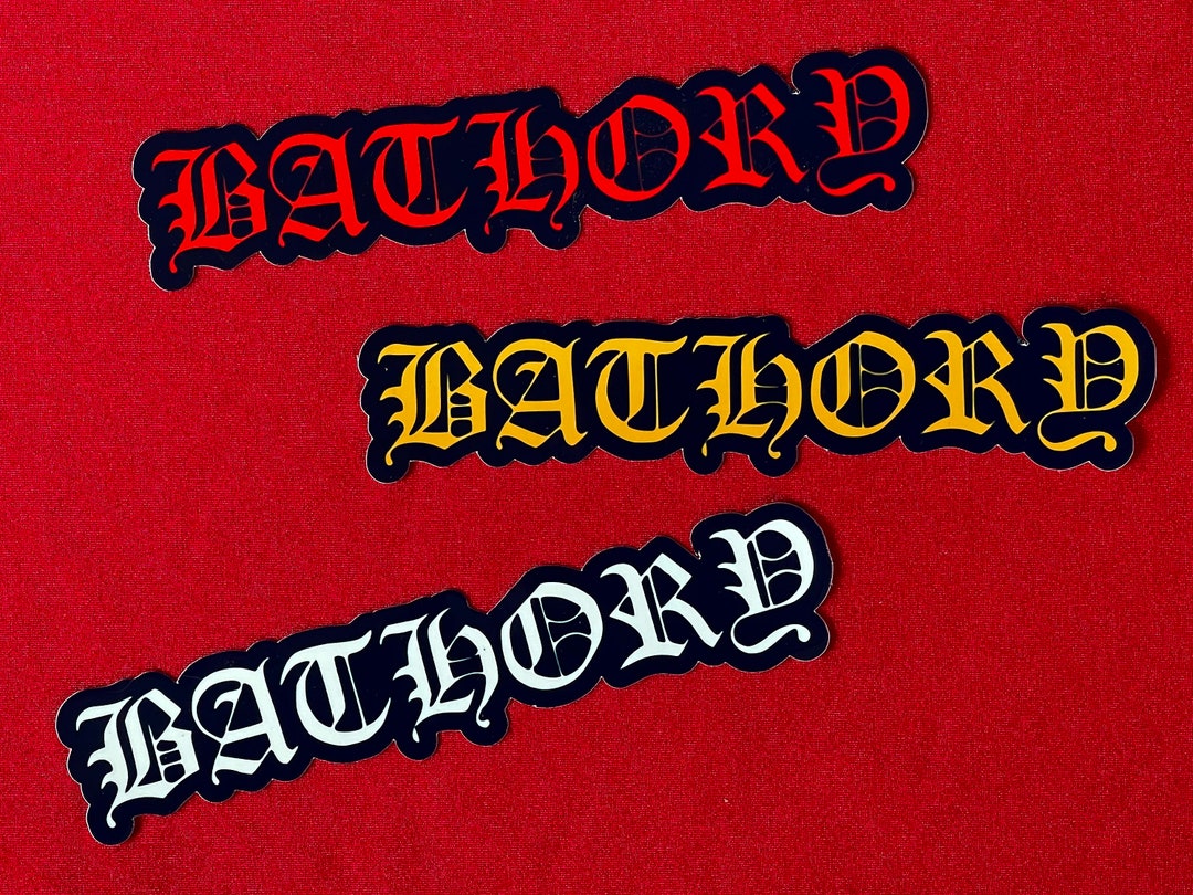 Bathory Logo Die Cut Sticker Heavy Metal Sticker Die Cut Glossy Vinyl Sticker Black Metal ...