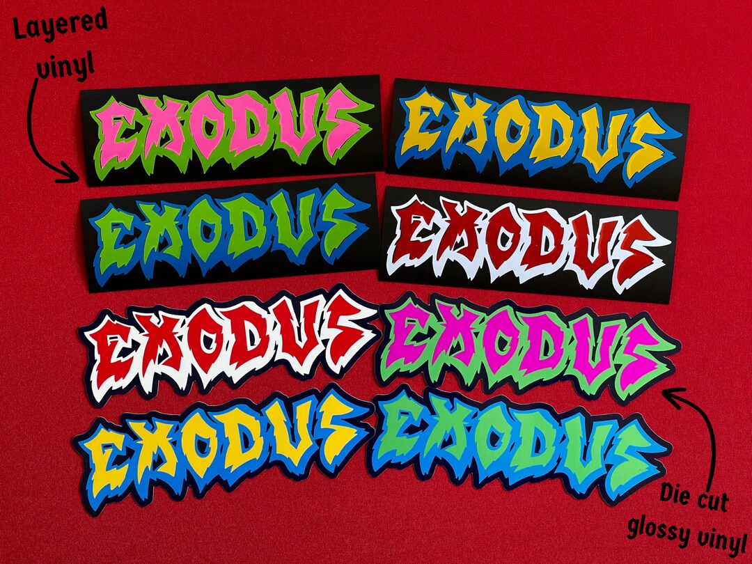 Exodus Sticker Heavy Metal Sticker Waterproof Layered Vinyl Sticker Die ...