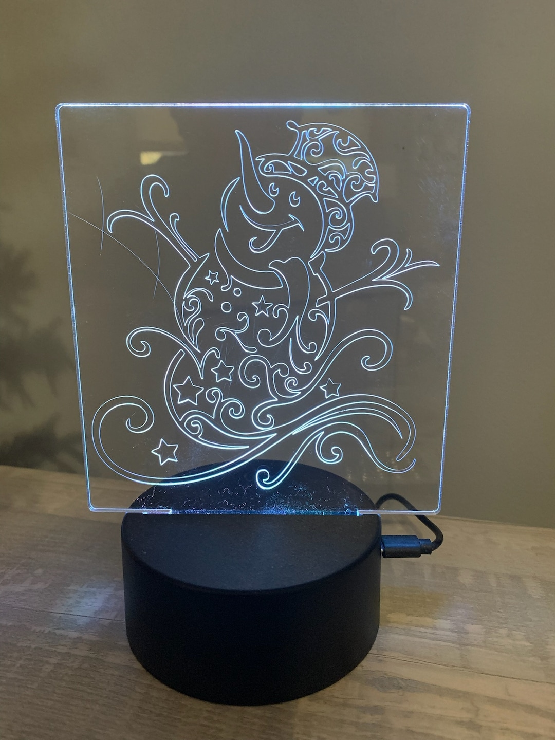 Snowman LED Acrylic Night Light - Etsy