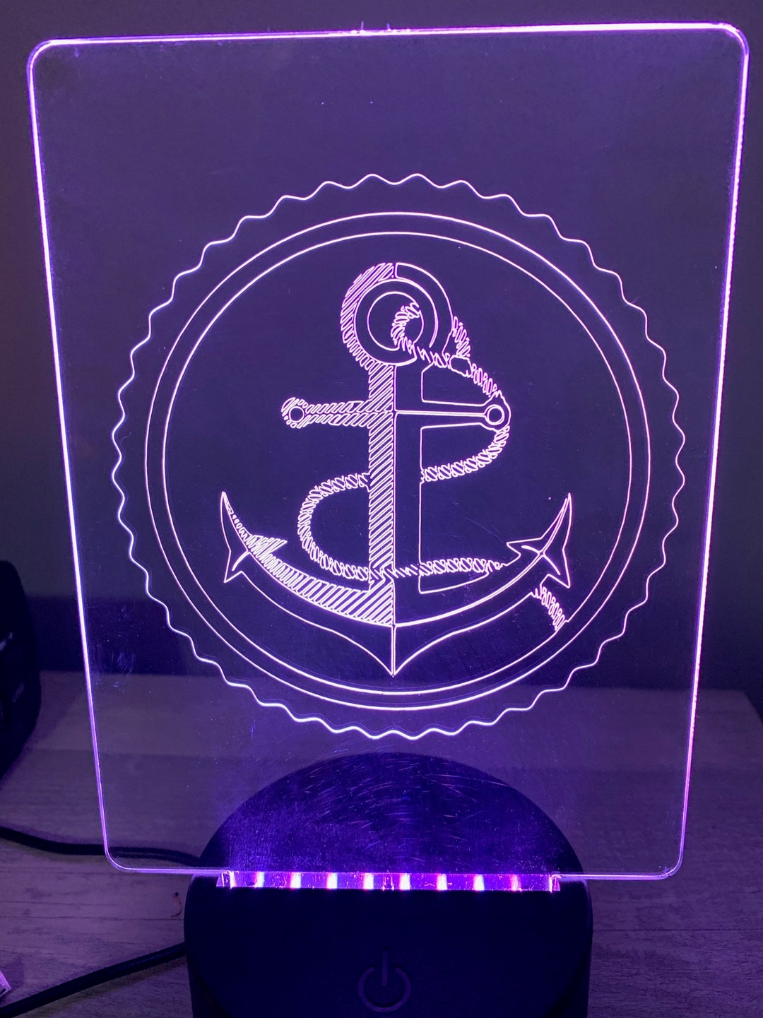 Acrylic Anchor Led Light - Etsy