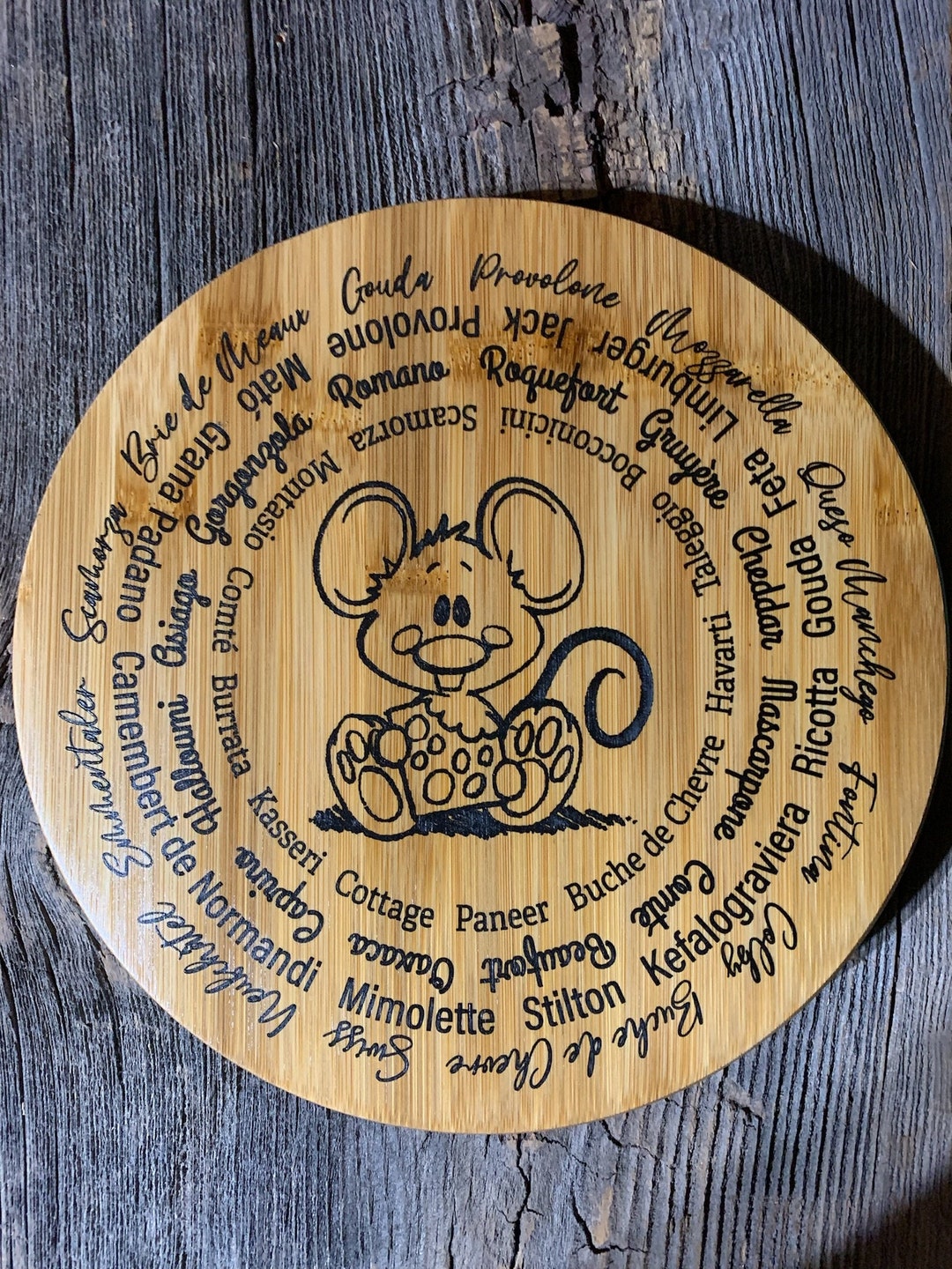 Cheeses of the World 10 Inch Bamboo Lazy Susan - Etsy