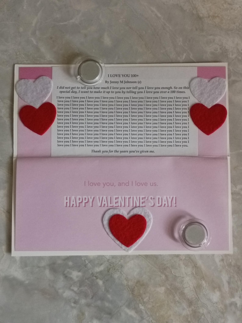 Embellished Love Poem Valentine's Day Card & Envelope - Etsy