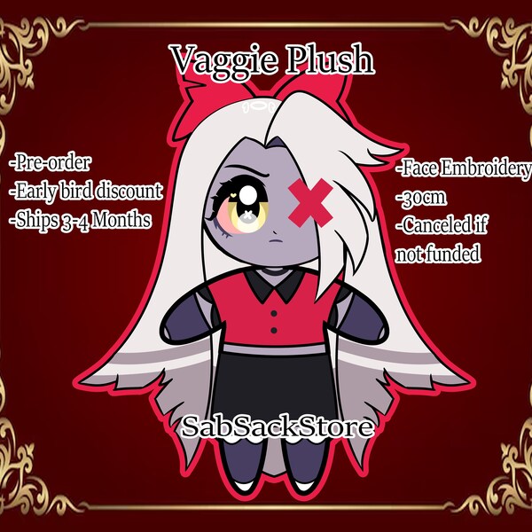 Hazbin Hotel Vaggie Plush - Etsy
