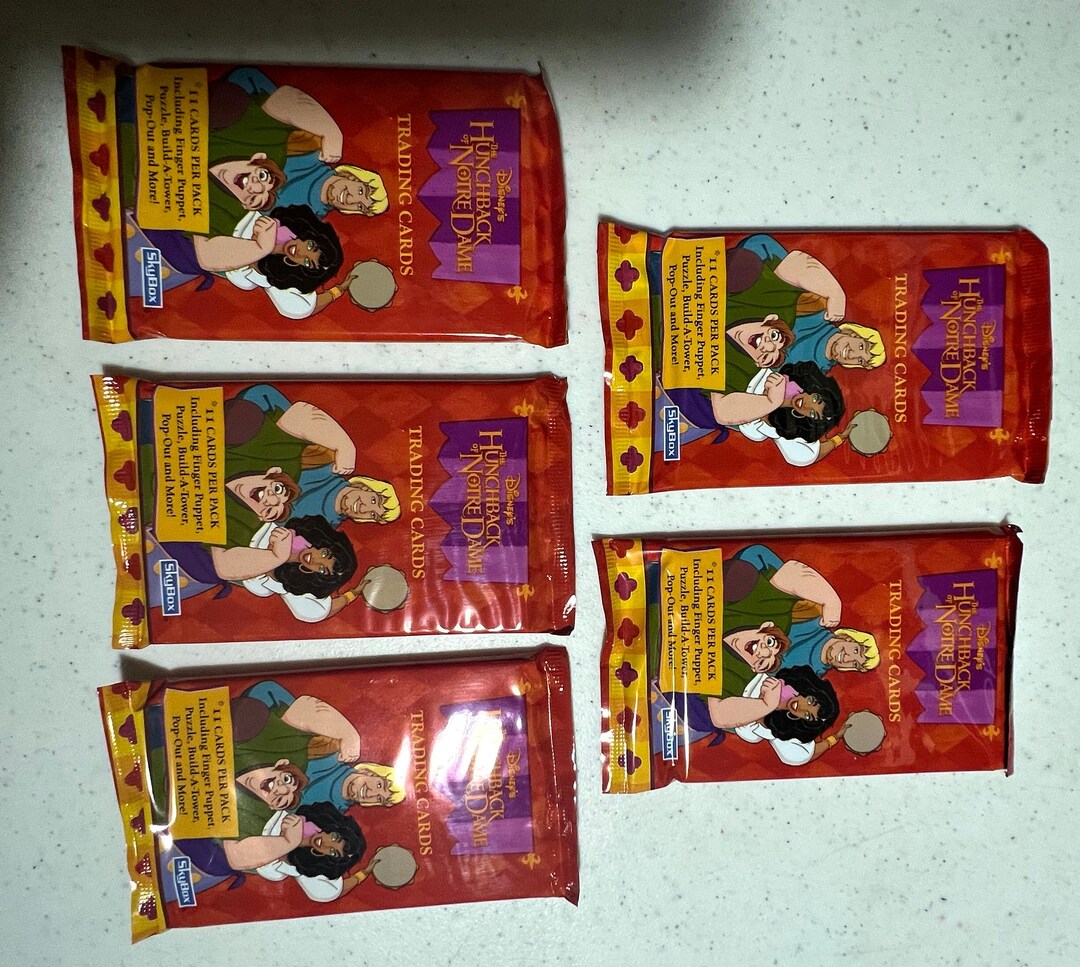 Disney's Hunchback of Notre Dame Sealed Trading Card Packs-11 Cards per ...