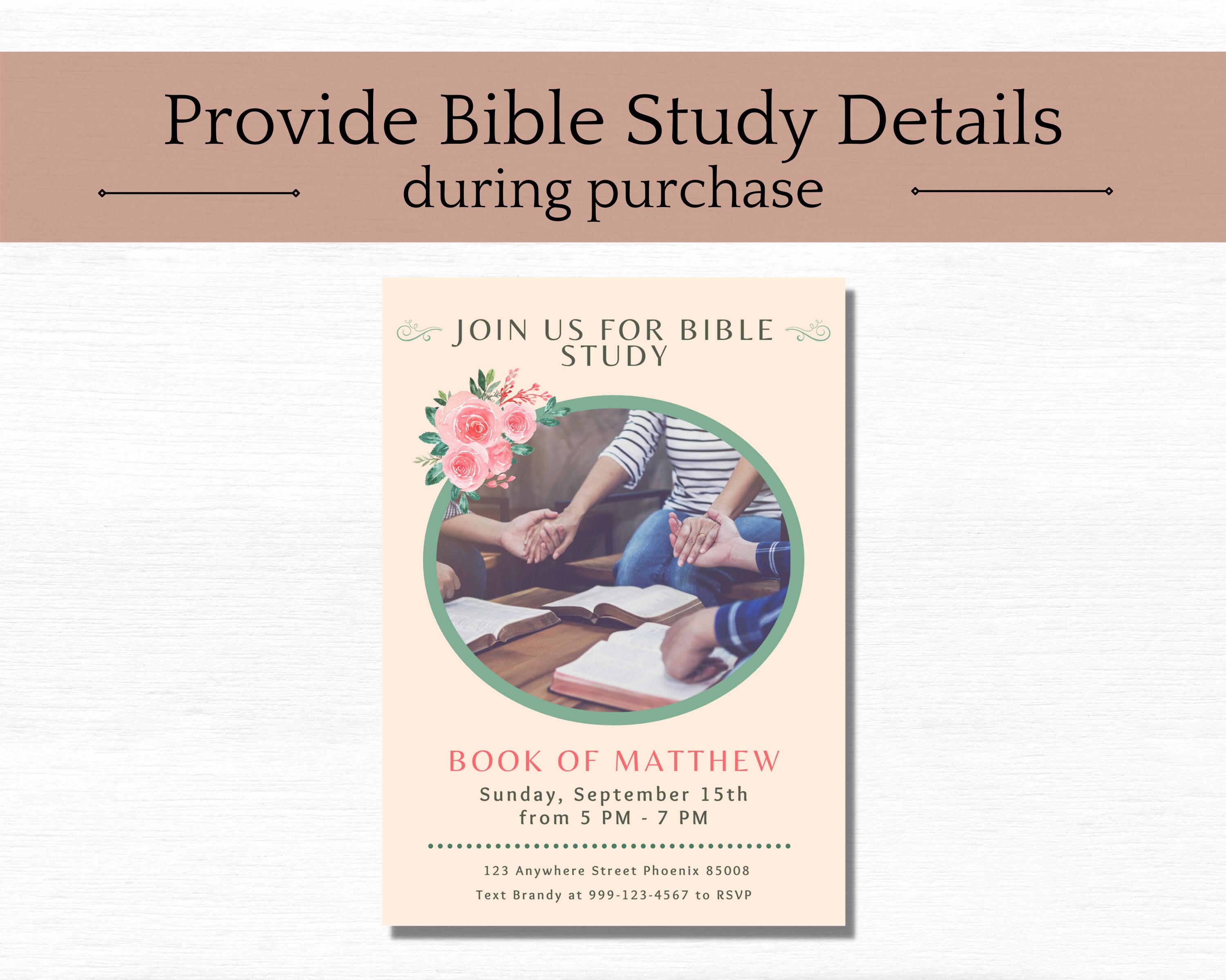 Bible Study Invitation Digital And Printable Three Different Etsy