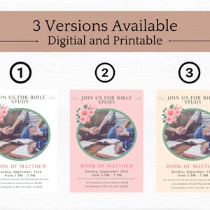 Bible Study Invitation Digital and Printable Three Different | Etsy