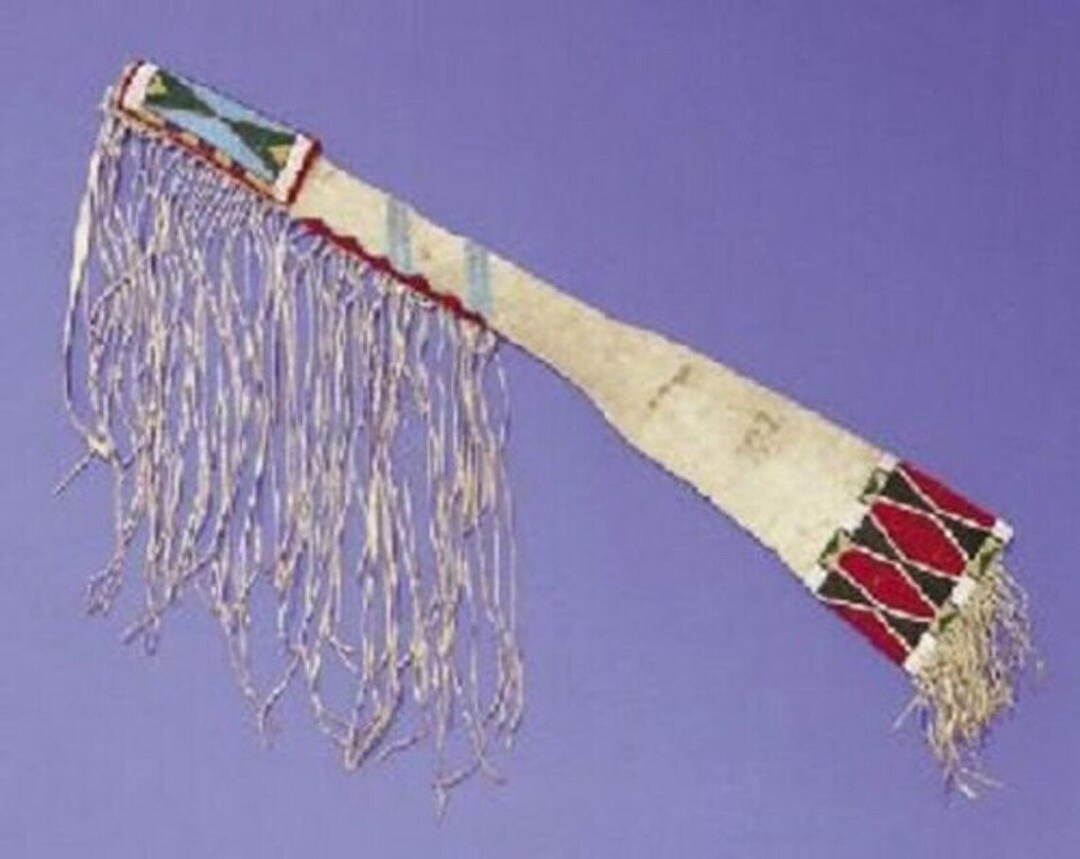 Native American Indian Sioux Beaded Rifle Scabbard Style Suede Leather ...
