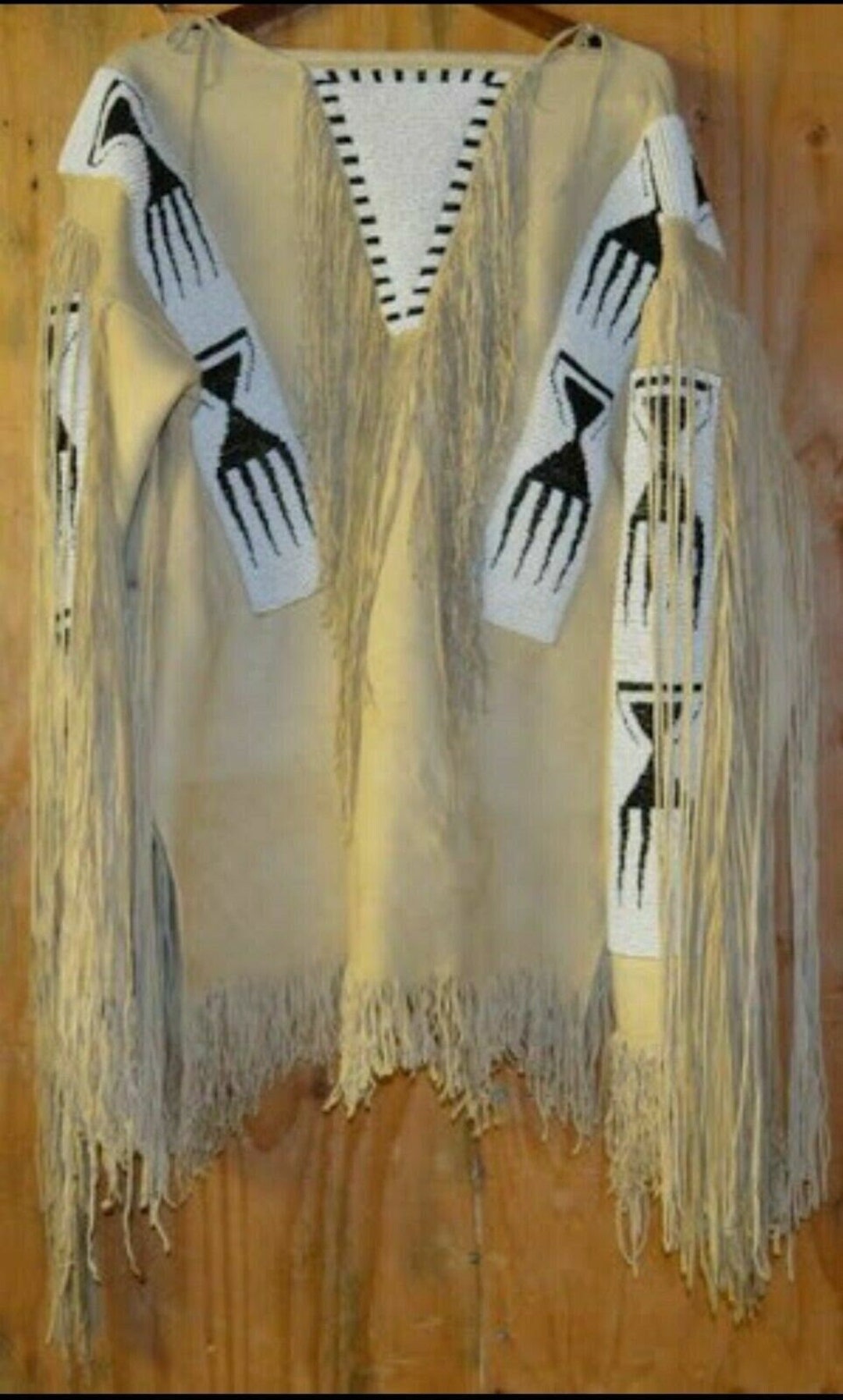 Native American Western Suede Leather Jacket Fringe & Indian Beaded War ...