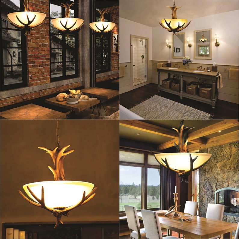 Farmhouse Antler Chandelier Lighting Country Style Chandelier - Etsy