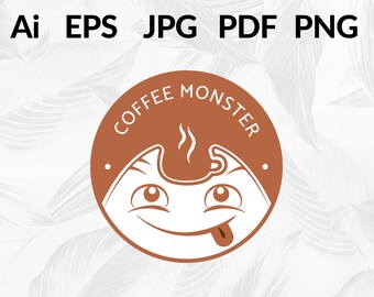 Monster Coffee Png - Etsy