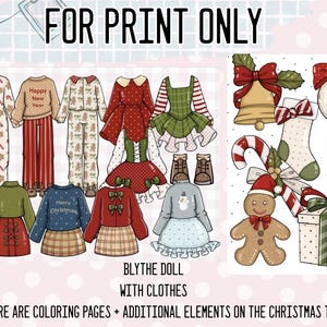 Girl Illustrations, Paper Doll Set + Coloring Pages,printable девочка ...