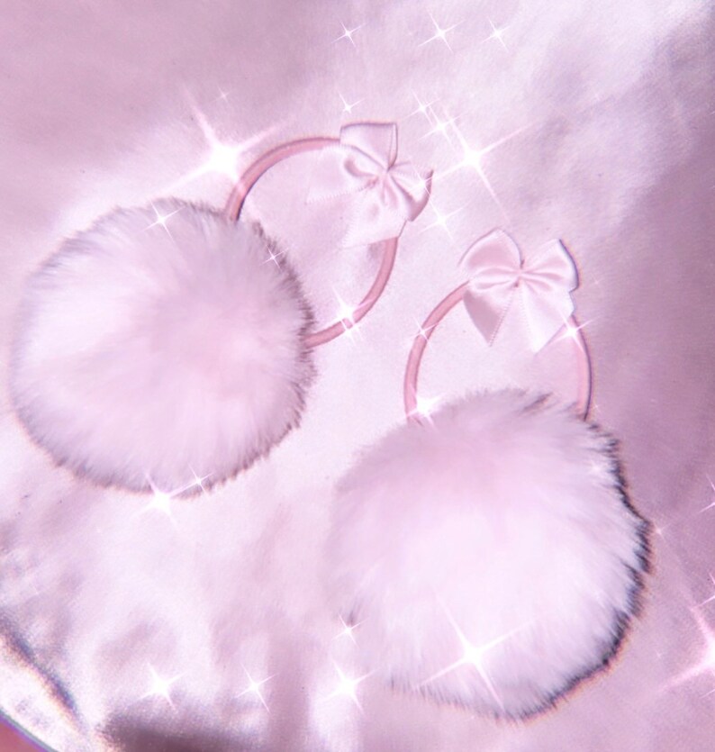 Hair SPACE BALLS Pom Poms| Pink Hair Pom Poms| Hair Accessories| Girls ...