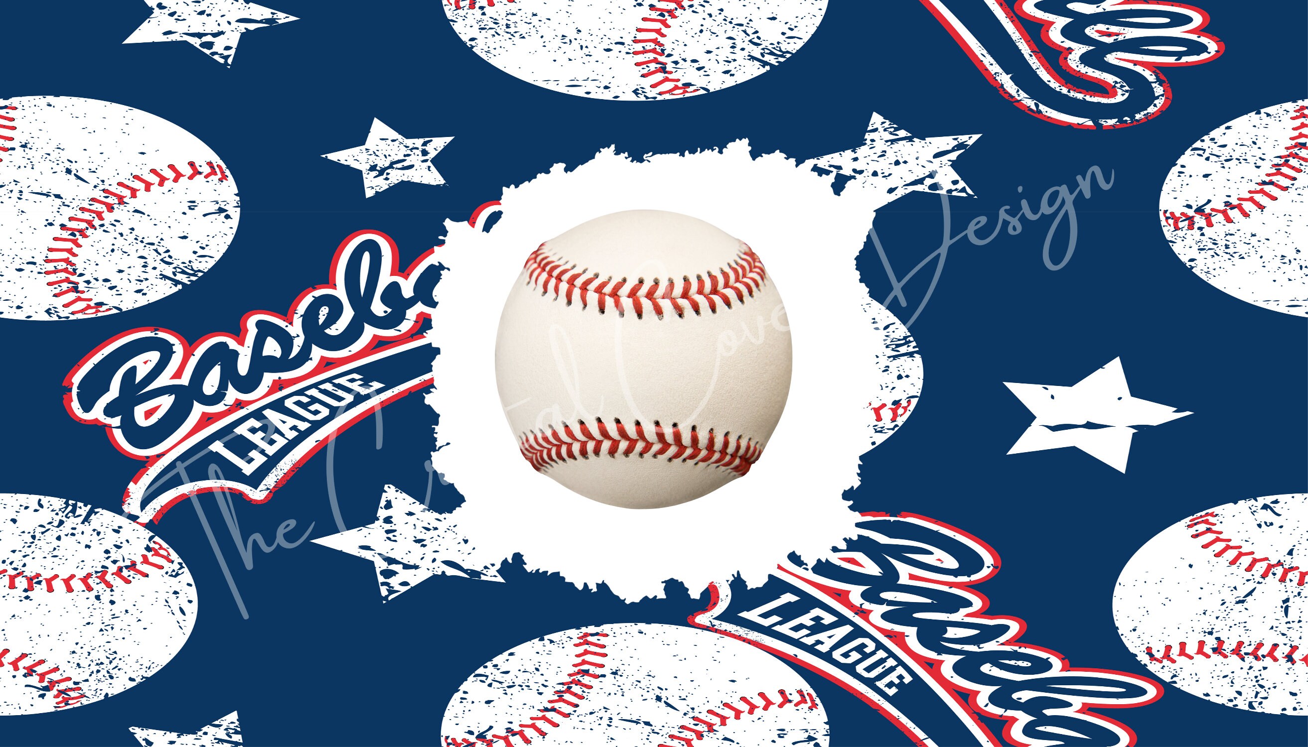 Baseball League Seamless Sublimation Designs - 12 Oz Flip Top Straight ...