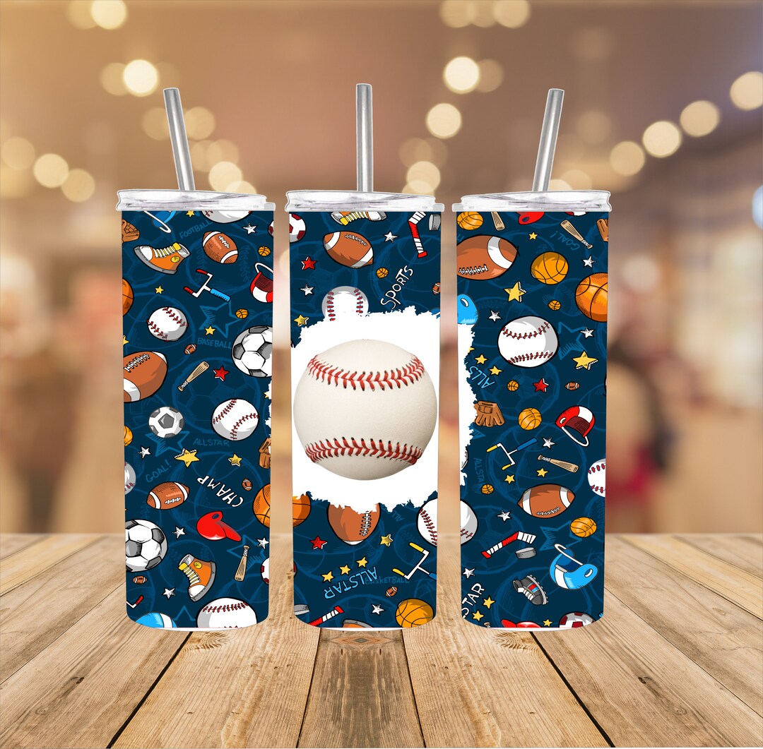 Baseball Sports Seamless Sublimation Designs 20 Oz Skinny - Etsy