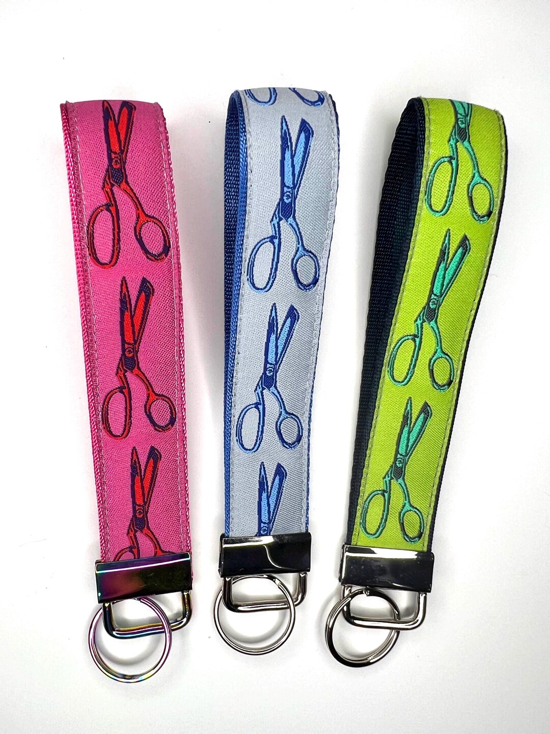 Tula Pink Scissors Ribbon Key Chain/fob/wrist Strap - Etsy